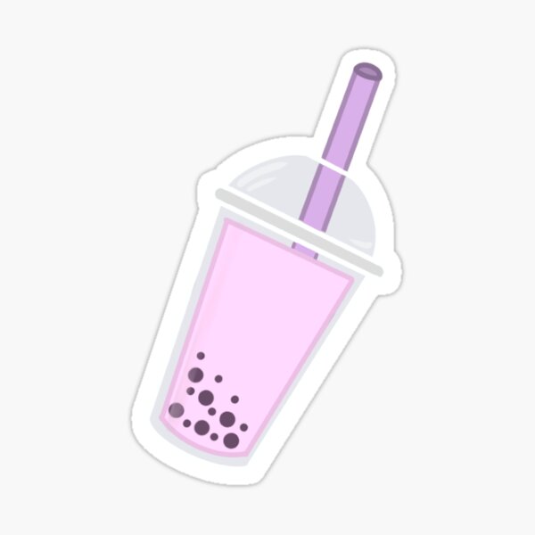 "pastel pink boba tea" Sticker for Sale by brandon1583 | Redbubble