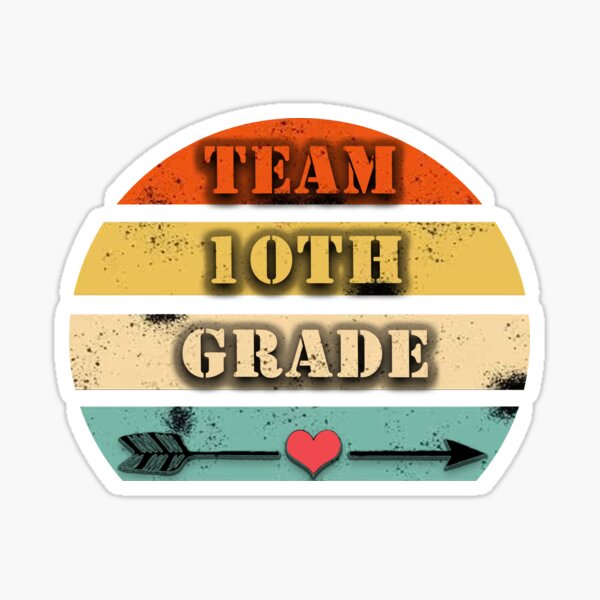 "vintage team 10th grade" Sticker for Sale by carllara | Redbubble