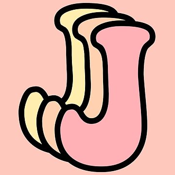 "Pink Aesthetic Groovy Letter J" Sticker for Sale by CaitlinCerys ...