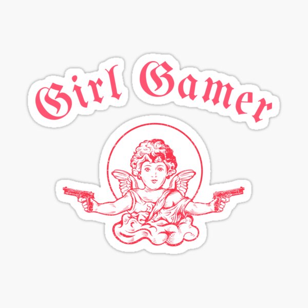 "Girl Angel Gamer" Sticker for Sale by DrawingDesigns | Redbubble