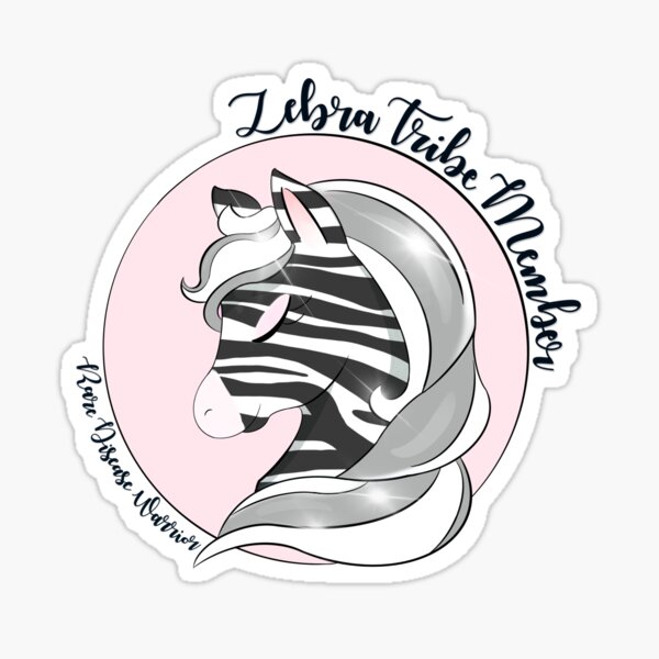 "Zebra Tribe Member Pink" Sticker by ElleHazlett | Redbubble