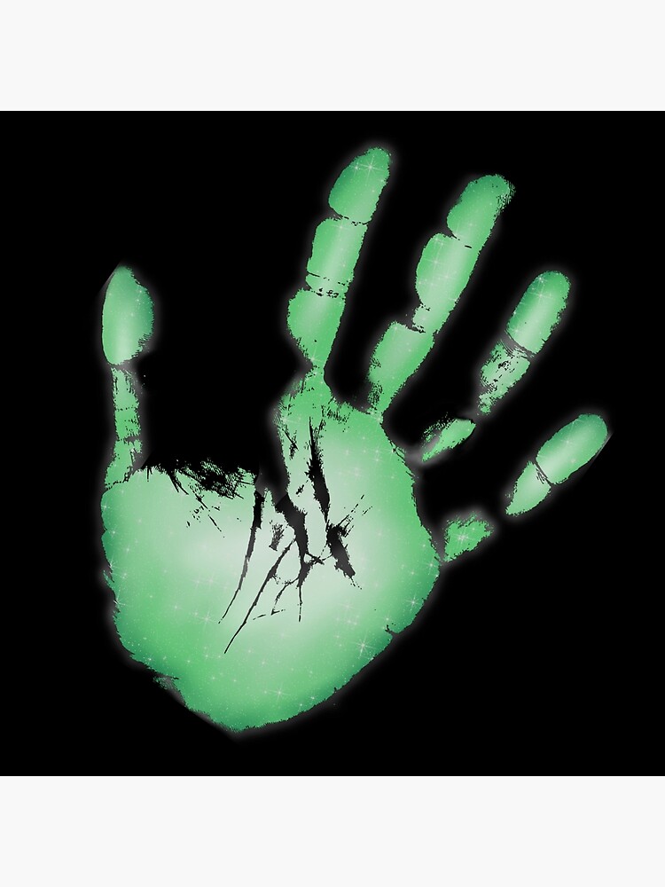 "Hand Print Green Neon Fluo Thermochromic Paint Effect" Poster for Sale ...