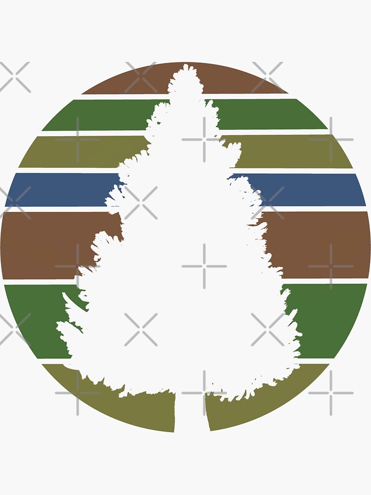 "Retro Tree" Sticker for Sale by jammy--git--art | Redbubble