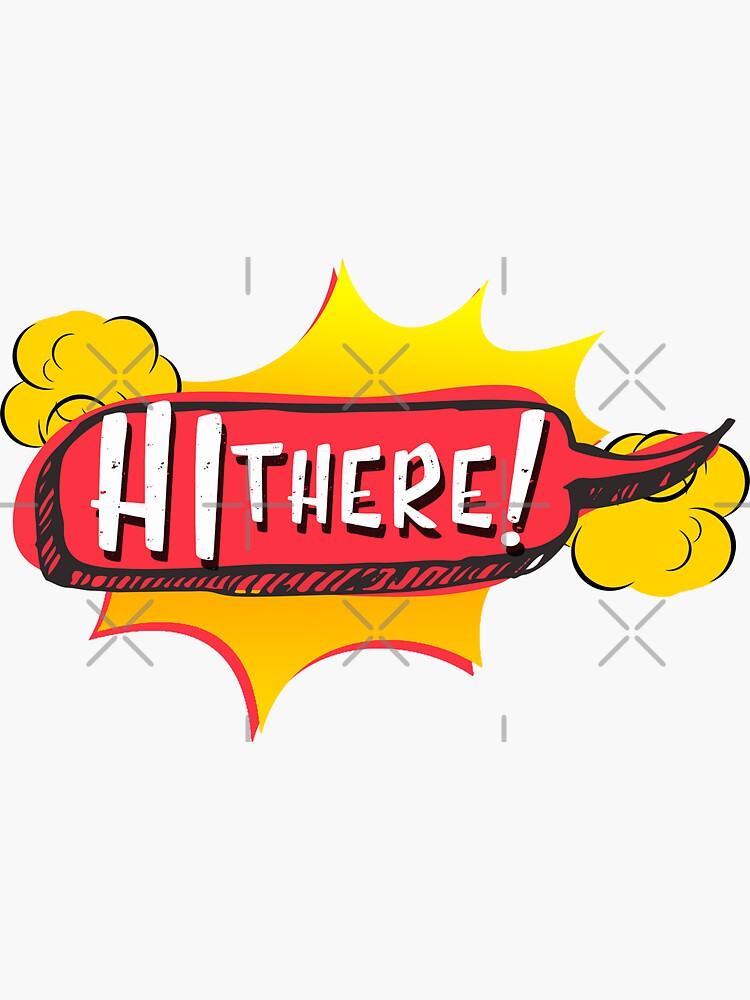 "HIThere! Cartoon" Sticker by patilustra | Redbubble