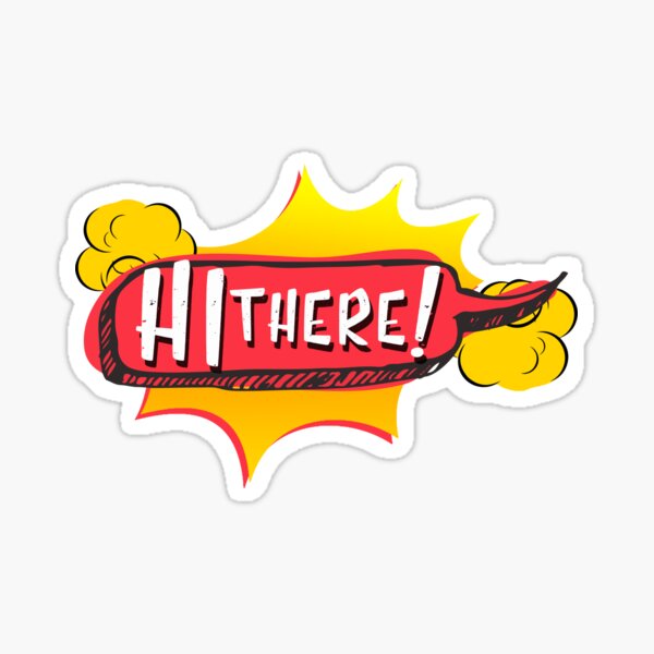 "HIThere! Cartoon" Sticker by patilustra | Redbubble