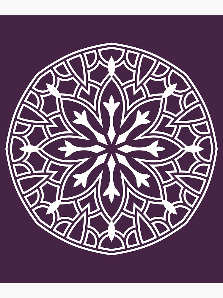 "Mandala symbol snowflake infinite Buddhist cosmos zentangle symbol ...