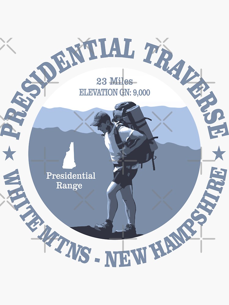 "Presidential Traverse (BG)" Sticker for Sale by curranmorgan | Redbubble