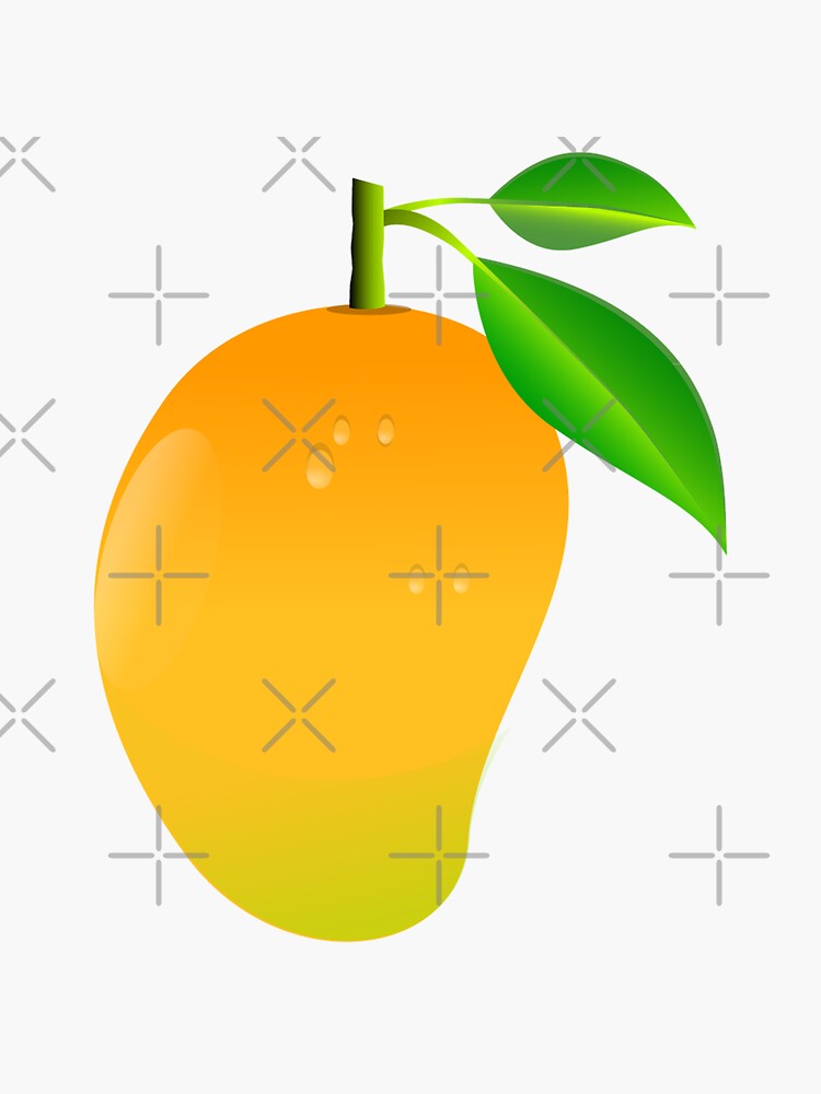 "mango sticker, mango lover, mango phone case, mango mask" Sticker for ...