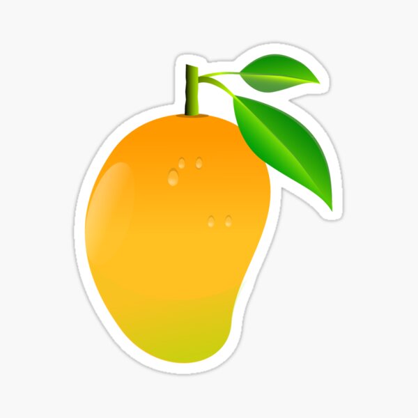 "mango sticker, mango lover, mango phone case, mango mask" Sticker for ...
