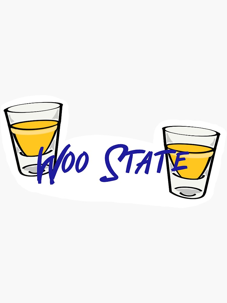 "Woo State" Sticker by shelbyjyringi | Redbubble