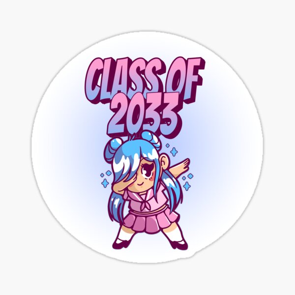 "Class of 2033 Anime Girl" Sticker for Sale by gapanet | Redbubble