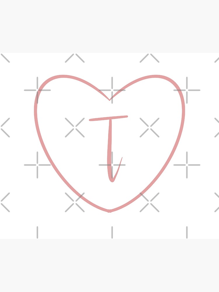 "Rose Gold Heart Letter T Monogram" Poster by cmatsukawa | Redbubble