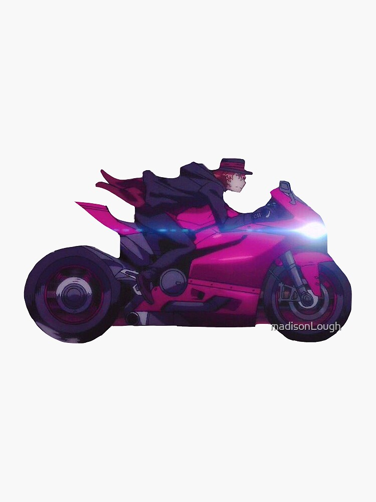 "Chuuya auf dem Motorrad (Bungo Stray Dogs)" Sticker von madisonLough ...