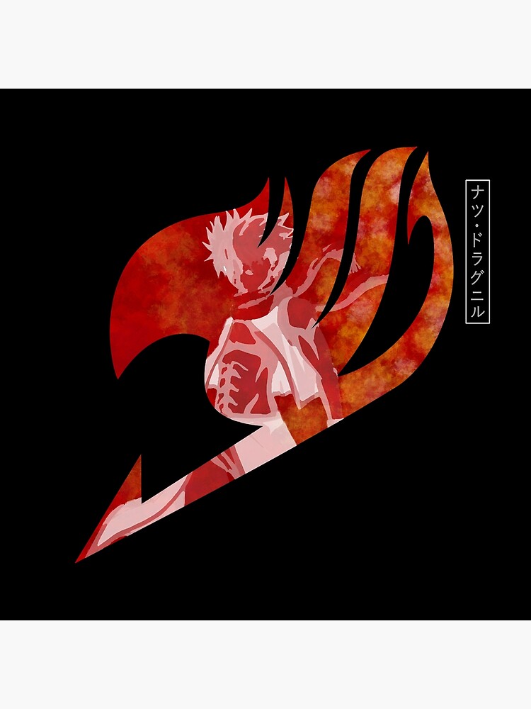 "Natsu Dragneel Fire - Fairy Tail Symbol - Dark Colors" Poster for Sale ...