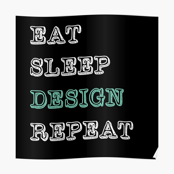 "Eat sleep design repeat a day in the life of a designer sticker magnet ...