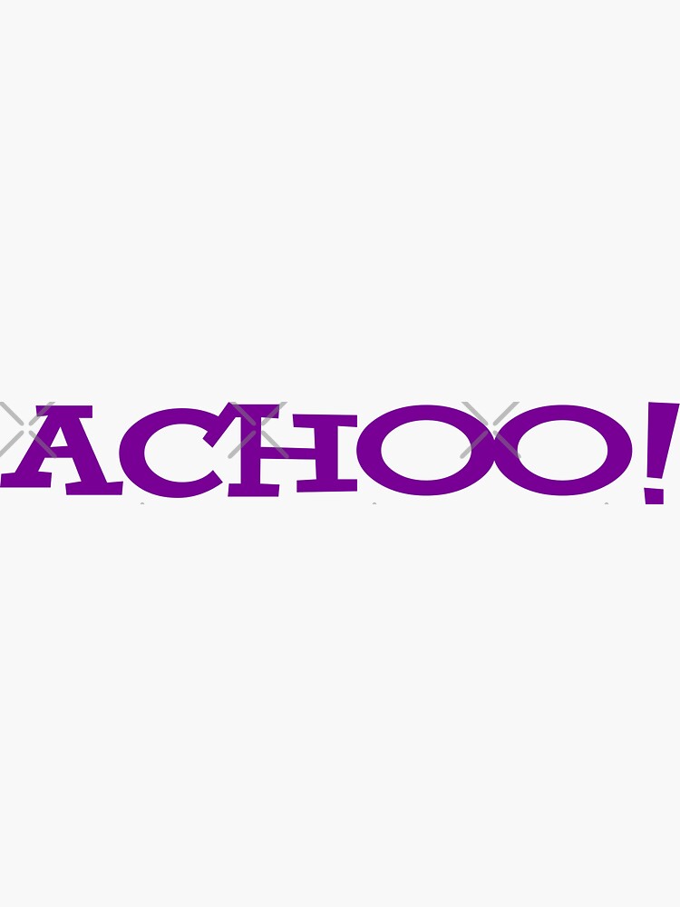 "Achoo! Vintage Yahoo Logo" Sticker by cuttingroomprty | Redbubble