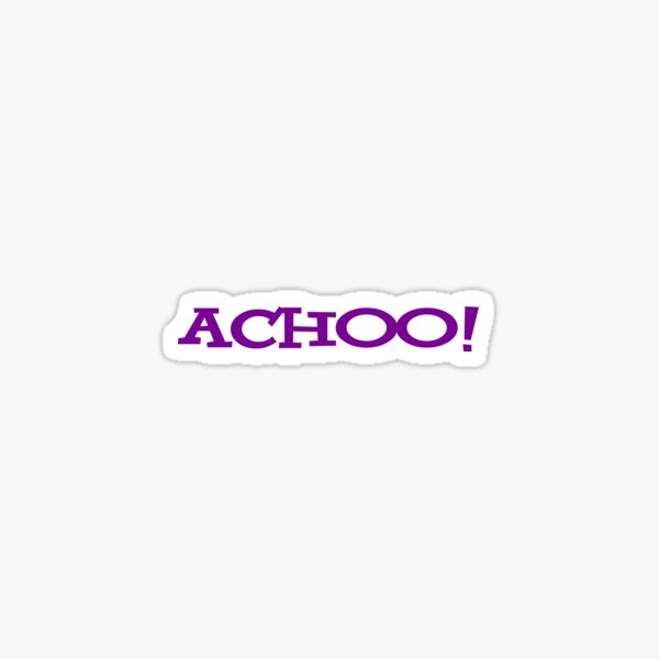 "Achoo! Vintage Yahoo Logo" Sticker by cuttingroomprty | Redbubble