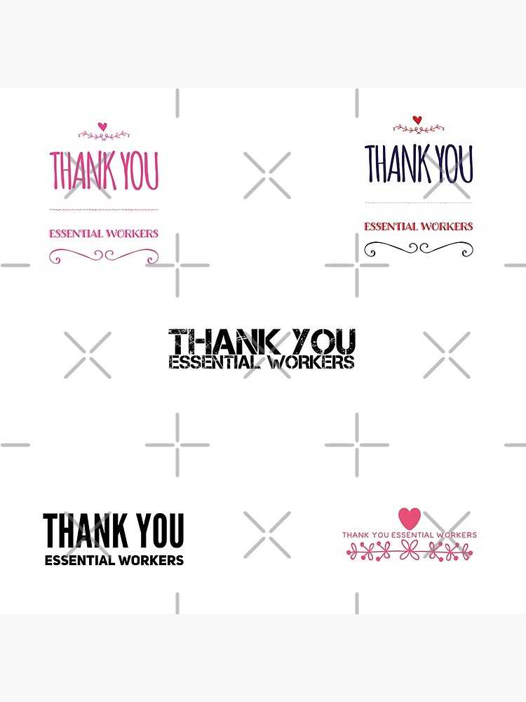 "Thank You Essential Workers Sticker Pack" Poster for Sale by ...