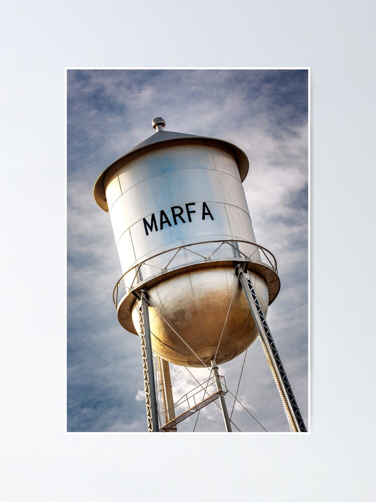 "Water Tower Marfa TX #1" Poster by Stookey | Redbubble