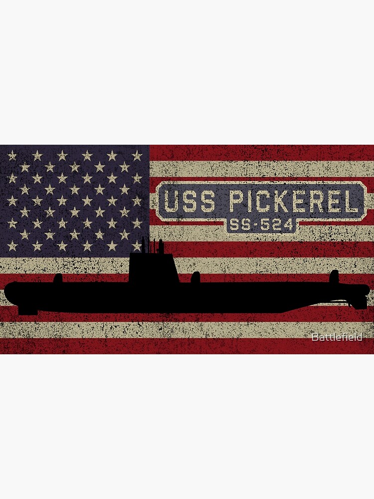 "USS Pickerel SS-524 Tench-class submarine Vintage USA American Flag ...