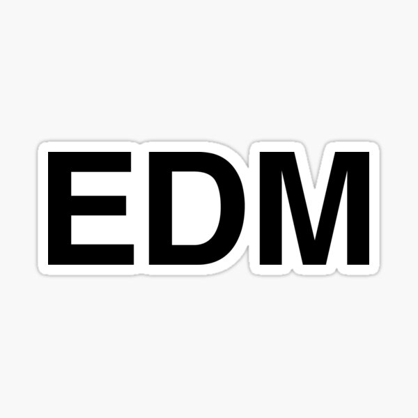 "EDM" Sticker for Sale by TOKYO-LOGO-SHOP | Redbubble