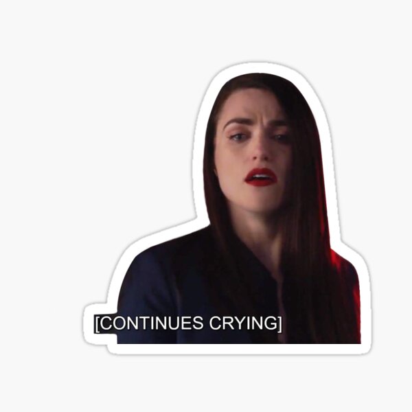 "continues crying :(" Sticker for Sale by emblan | Redbubble