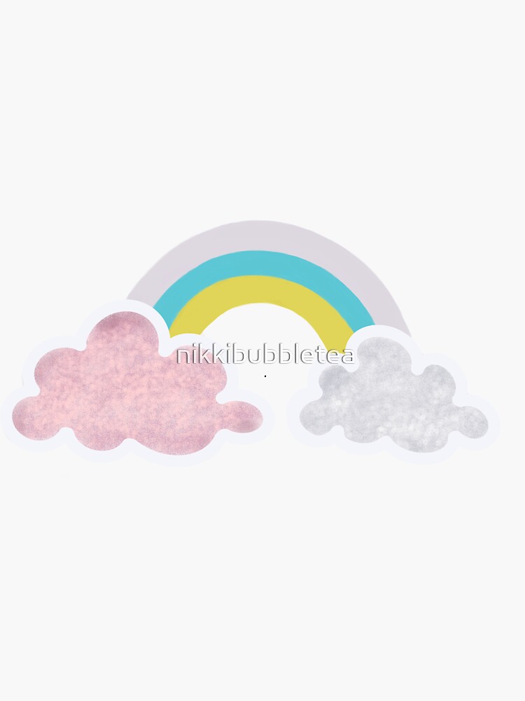"Glitter Rainbow" Sticker for Sale by nikkibubbletea | Redbubble