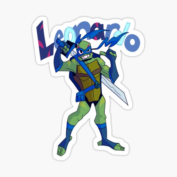 "ROTTMNT- Leonardo " Sticker for Sale by Giraffenecc | Redbubble