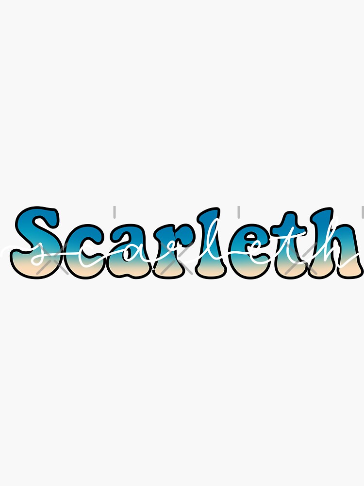 "Scarleth custom" Sticker for Sale by chloemadesigns | Redbubble
