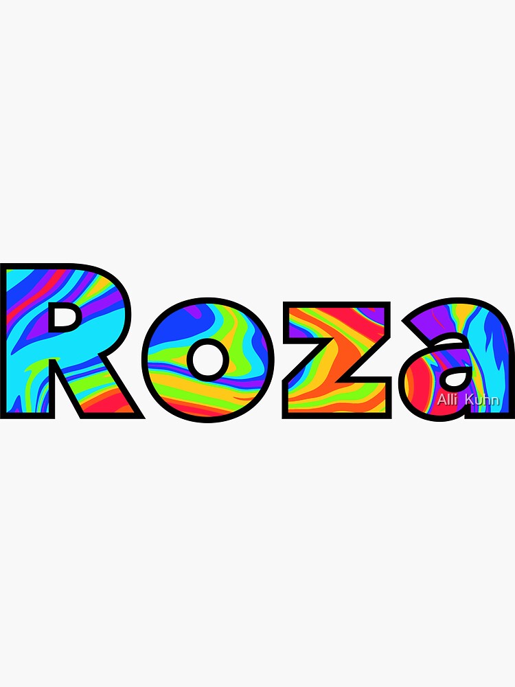"Roza Custom Name" Sticker for Sale by allimarie07 | Redbubble