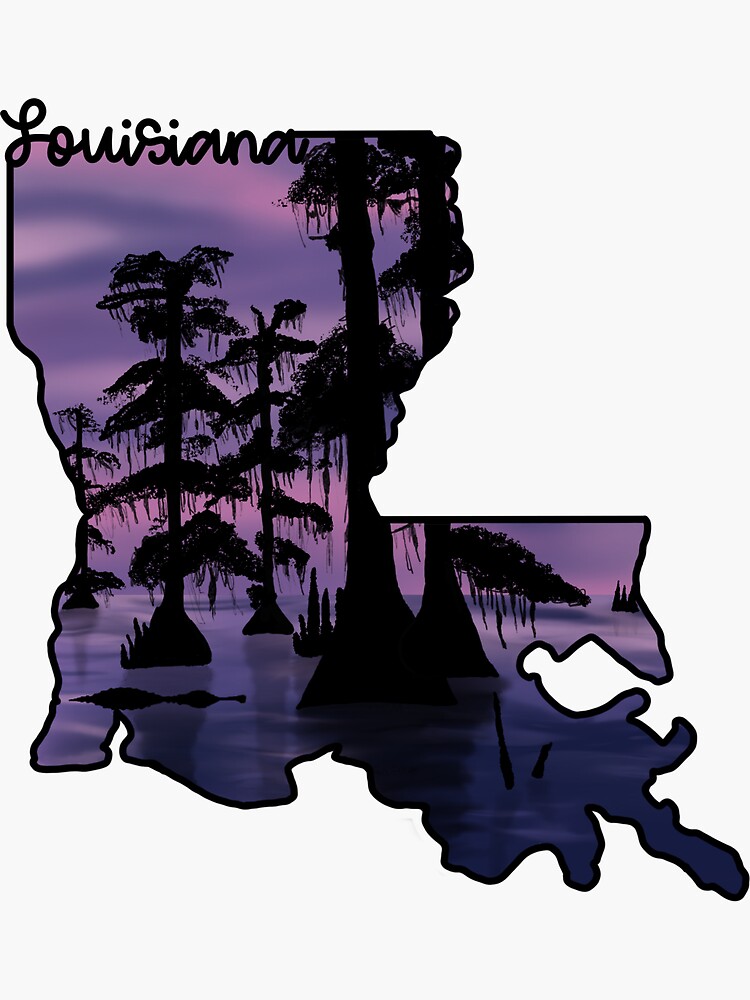 "Louisiana state design" Sticker by PurpleSkybyCee | Redbubble