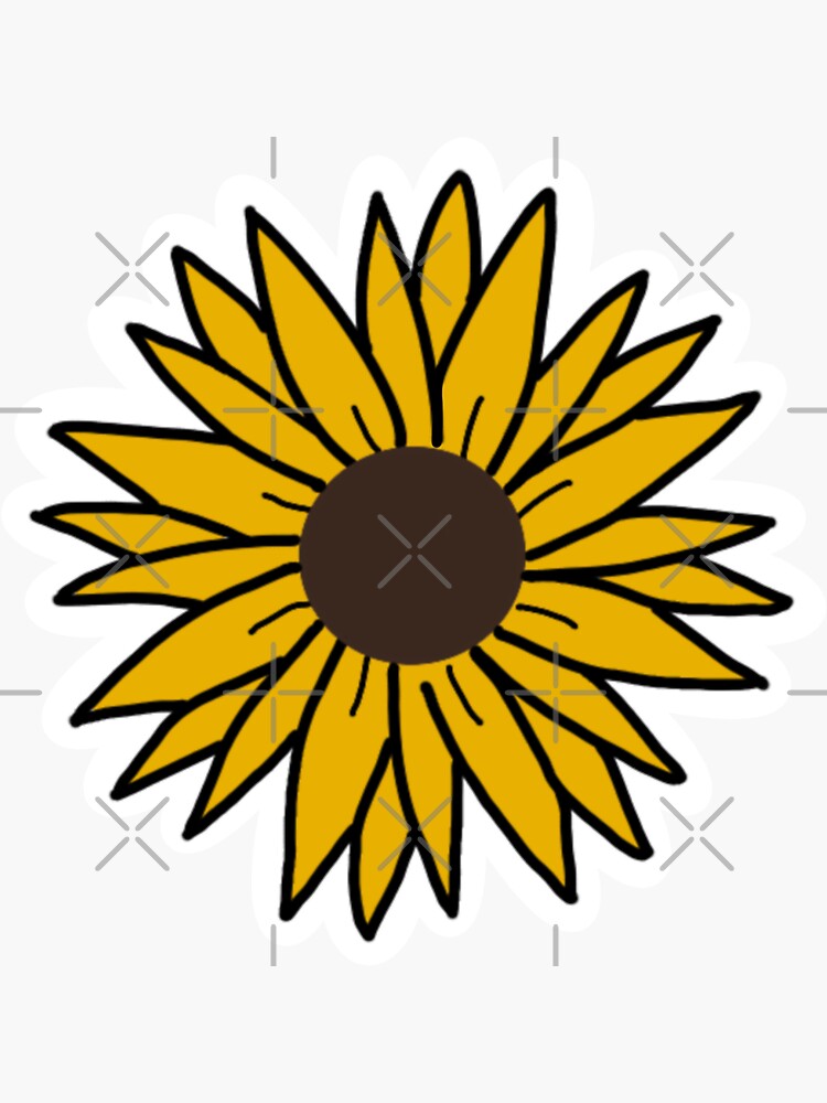 "Sunflower sticker " Sticker for Sale by jennaf713 | Redbubble