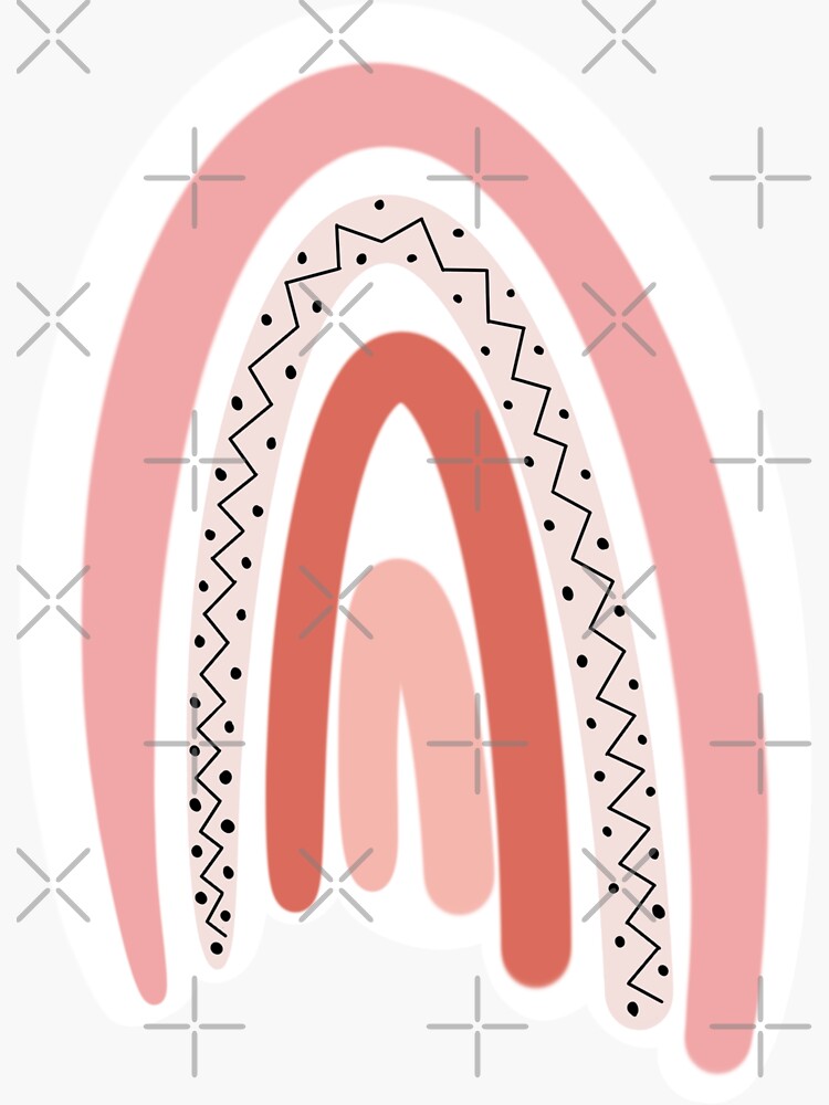"Pink rainbow sticker " Sticker for Sale by jennaf713 | Redbubble