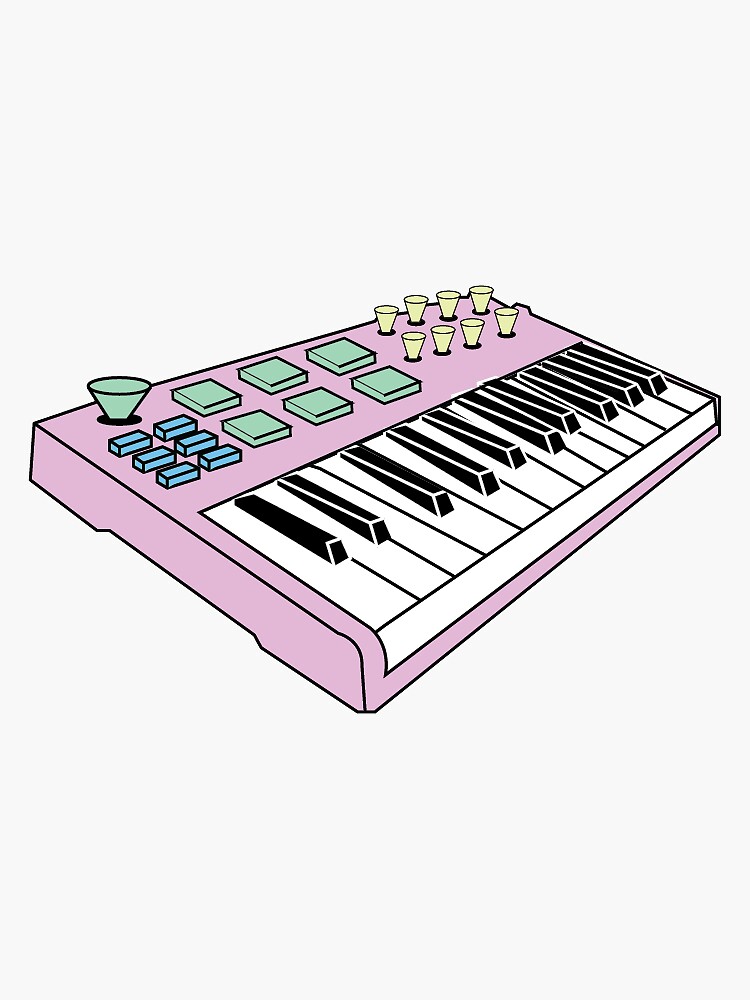 "Pastel MIDI Keyboard" Sticker by sophmcnuggs | Redbubble