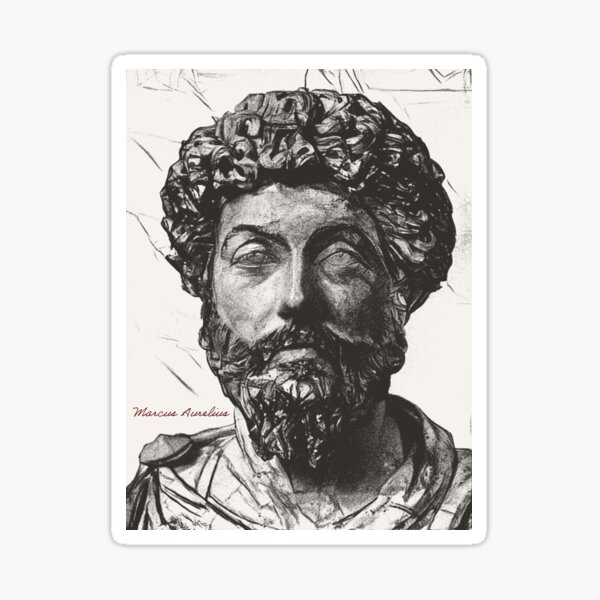 "Marcus Aurelius Sketch" Sticker for Sale by nathanmurf3y | Redbubble