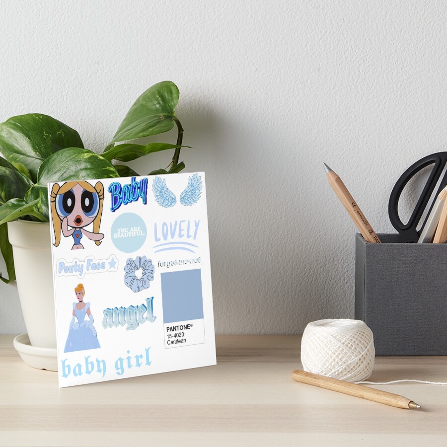 "Baby blue sticker pack " Art Board Print for Sale by Koidesigns ...