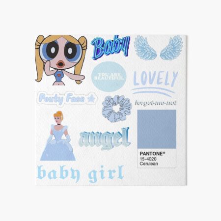 "Baby blue sticker pack " Art Board Print for Sale by Koidesigns ...