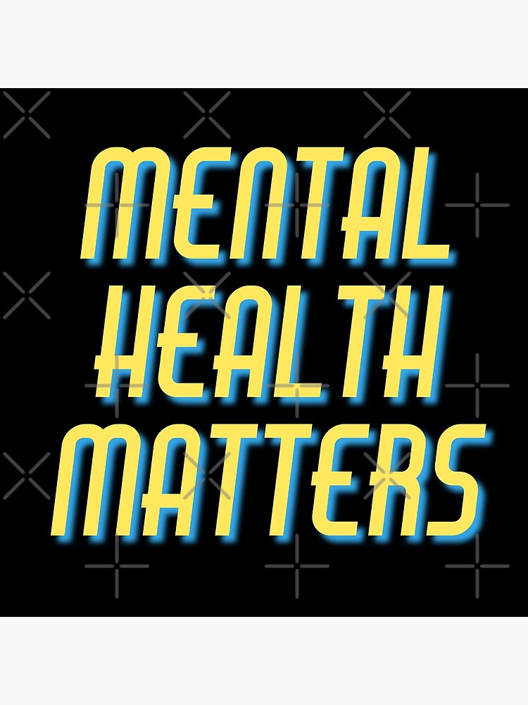 "mental health matters (air american font, yellow blue shadow ...