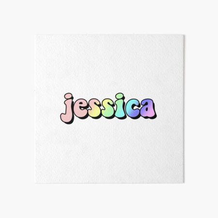 "aesthetic rainbow jessica name" Art Board Print for Sale by STAR10008 ...