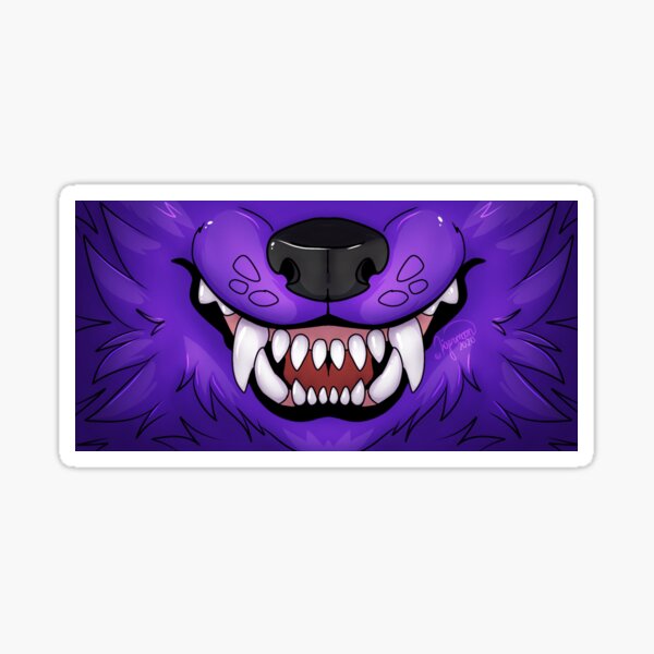 "Purple Wolf Maw" Sticker for Sale by TigermoonEstara | Redbubble