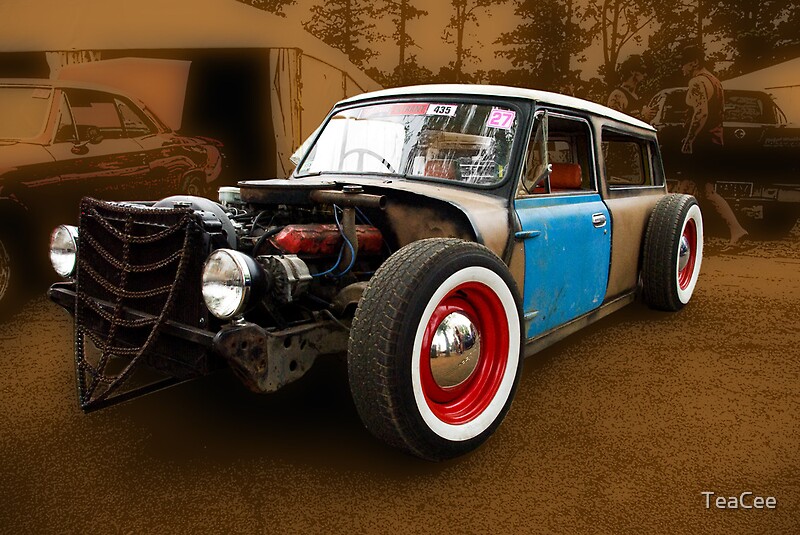 "Mini Wagon Rat Rod" by TeaCee | Redbubble