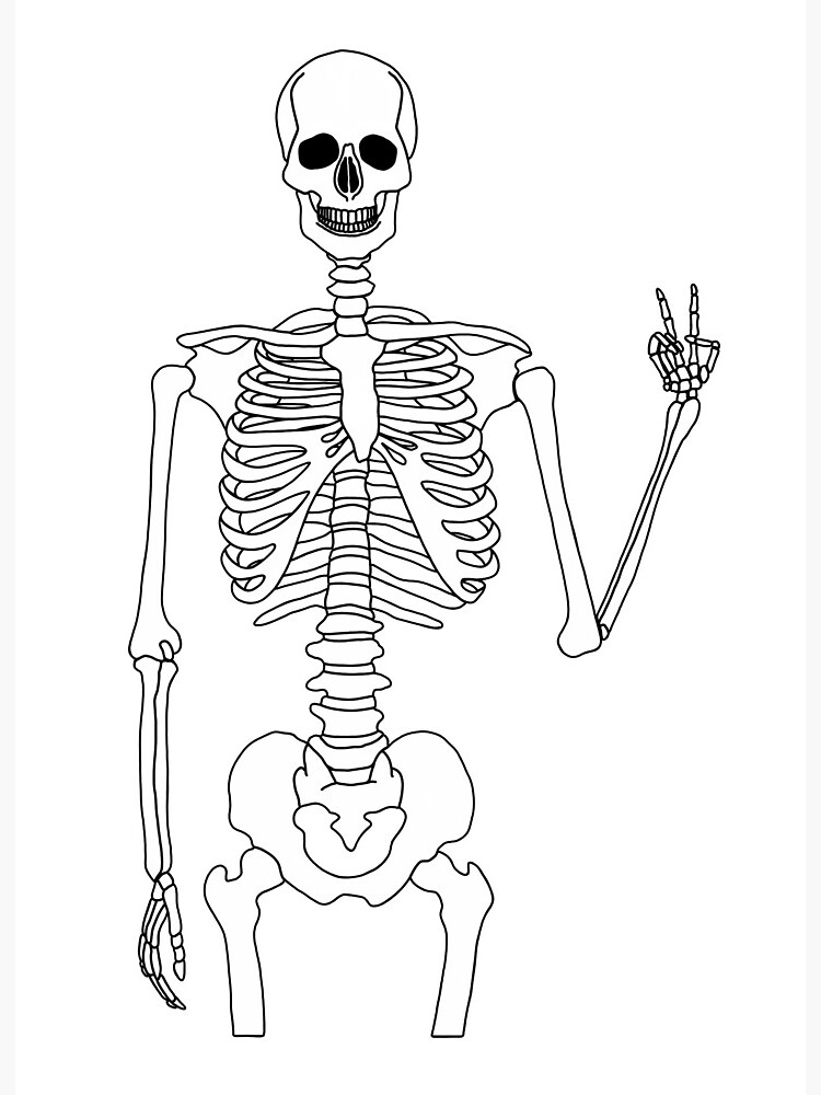 "peace sign skeleton" Art Board Print for Sale by oliviaskye | Redbubble