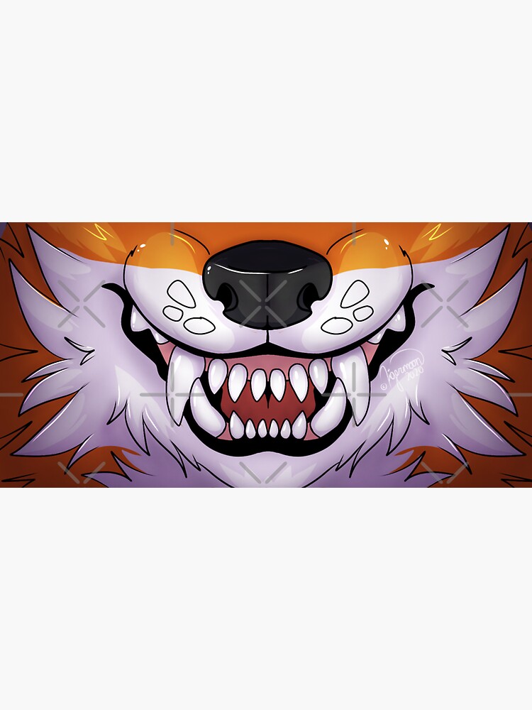 "Fox Maw" Sticker by TigermoonEstara | Redbubble