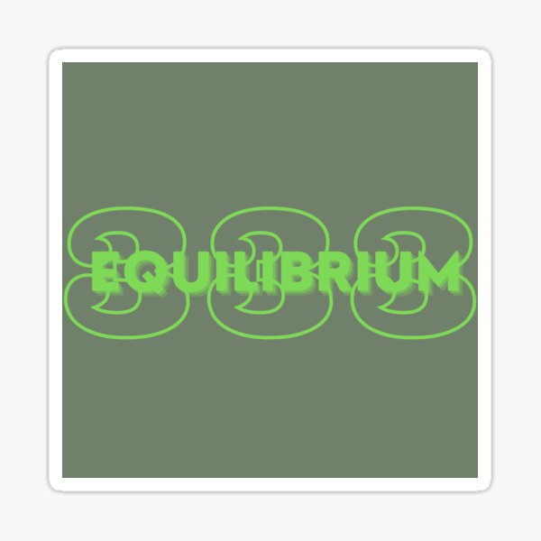 "333 equilibrium angel number sticker " Sticker for Sale by 444wrldwide ...