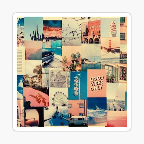 "Aesthetic collage pink " Sticker by hillarymoore06 | Redbubble