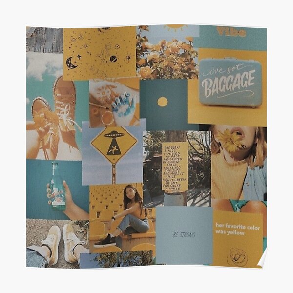 "Yellow aesthetic collage " Poster for Sale by hillarymoore06 | Redbubble