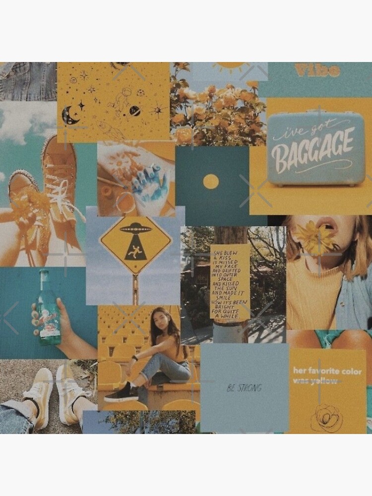 "Yellow aesthetic collage " Sticker for Sale by hillarymoore06 | Redbubble