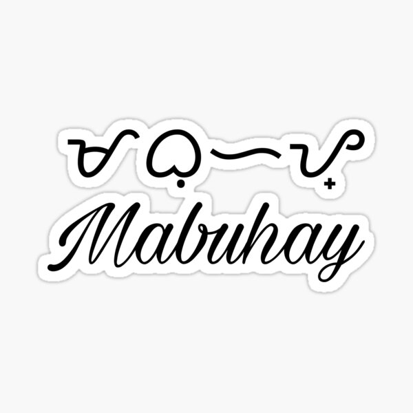 "Baybayin (mabuhay)" Sticker for Sale by WAFiMiNiSHOp | Redbubble