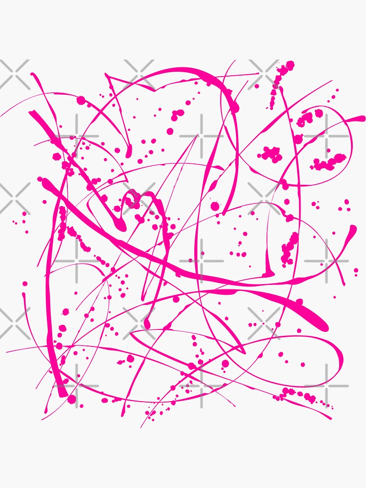 "Abstract neon pink color paint splash background" Sticker by ...
