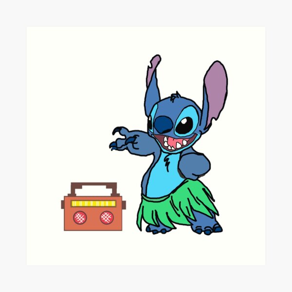 "stitch dancing" Art Print by RNEdesign | Redbubble